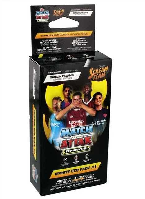 TOPPS MATCH ATTAX UCC 25/26 Champions League 2025/2026 Update Pack ...