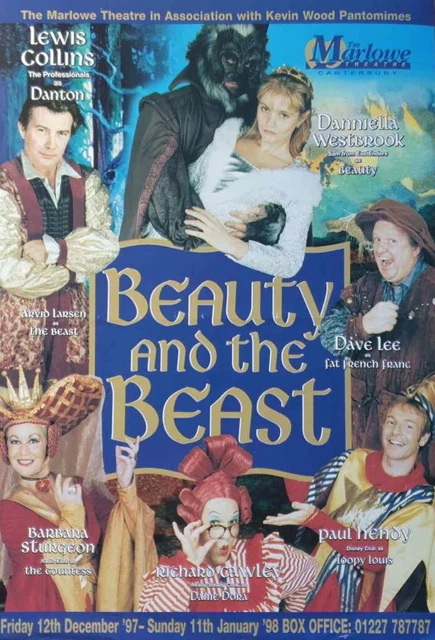 BEAUTY AND THE Beast flyer Lewis Collins Daniella Westbrook Dave Lee ...