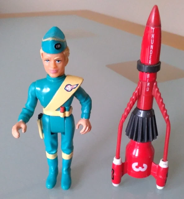 THUNDERBIRDS MATCHBOX 1992 Alan Tracy (Yellow/blue) Figure & 3 Red ...