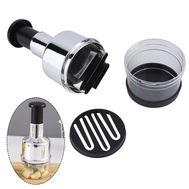 ONION CHOPPER MANUAL Hand Press Garlic Vegetable Food Processor Fruit ...