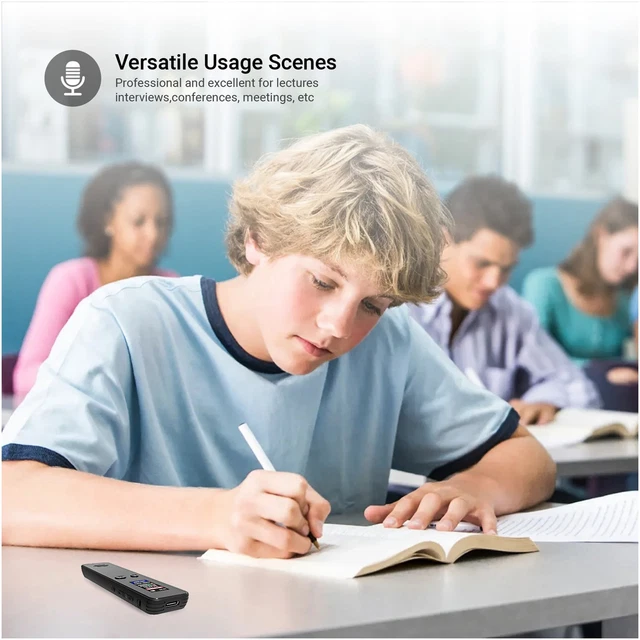 DIGITAL VOICE RECORDER With 0.96 Color Screen One-Key Recording 16Gb ...