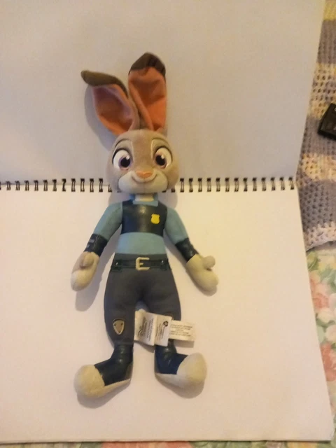 DISNEY STORE ZOOTOPIA Rabbit Officer Judy Hopps Soft Toy Plush Bunny 15 ...