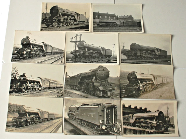 11 POSTCARDS OF LNER Gresley A1 / A3 4-6-2s in LNER livery – job lot £ ...