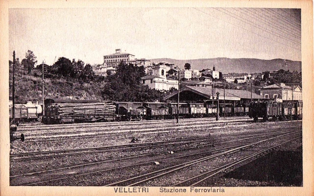 CARTOLINA 1920 CIRCA. Velletri. Stazione Ferroviaria. Viaggiata ...