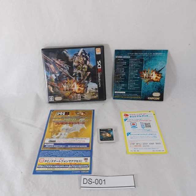 NINTENDO 3DS MONSTER Hunter 4G Complete CIB Japan Import Region Free ...