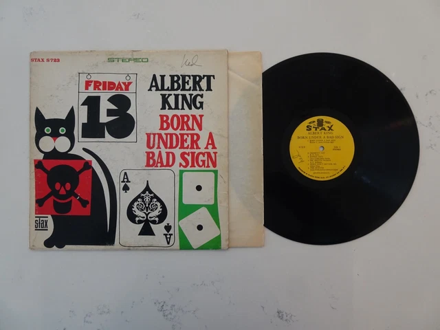 ALBERT KING BORN Under A Bad Sign Lp Ultra Rare 1Er Jaune Stax Terre ...