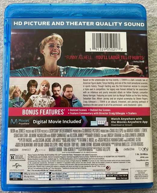 I, TONYA (BLU-RAY/DVD, Universal, 2017) Margot Robbie nel ruolo di ...
