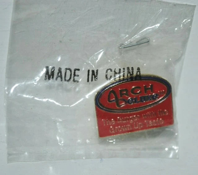 MCDONALD'S VINTAGE 1990S employee pin, Arch Deluxe, unused, mint in ...