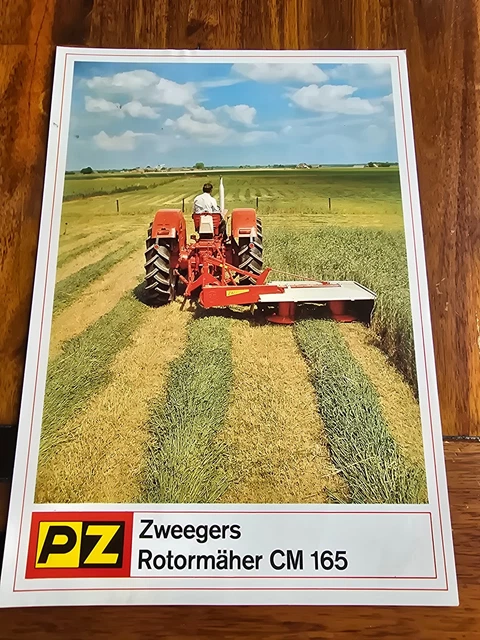 PZ ZWEEGERS ROTORMÄHER CM 165 Traktor Schlepper Prospekt Brochure d EUR ...