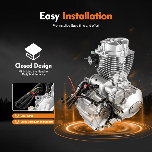 200CC 250CC CG250 Engine Motor & 5-Speed Transmission 4-stroke DIRT ...