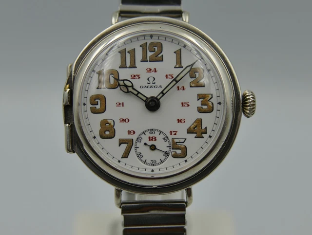 10'S VINTAGE WATCH WW1 Oficcer Omega trench ref. 568.13 cal. 13''' SOB ...