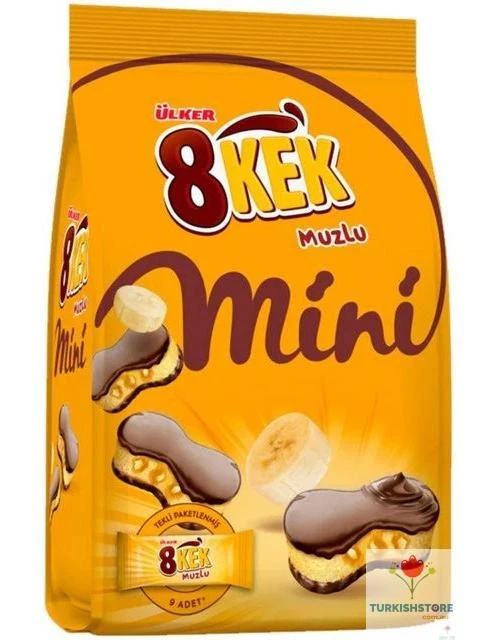ULKER 8 CAKE Mini Banana - Soft Turkish Mini Cakes | TurkishStore $7.07 ...