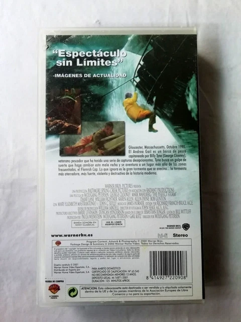 PERFECT STORM VHS George Clooney Mark Wahlberg WB Pal $55.59 - PicClick CA