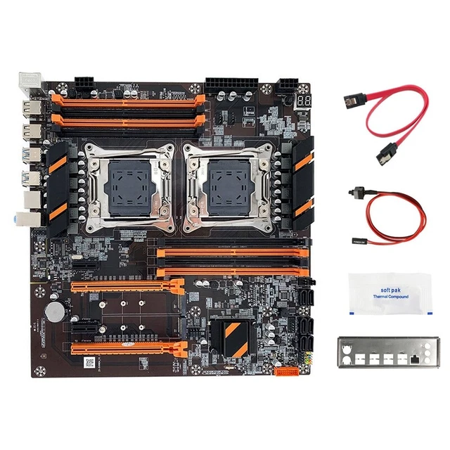 X99 DUAL CPU Motherboard+SATA Cable+Switch Cable+Baffle+Thermal Grease ... X99 DUAL CPU Motherboard+SATA Cable+Switch Cable+Baffle+Thermal Grease ...