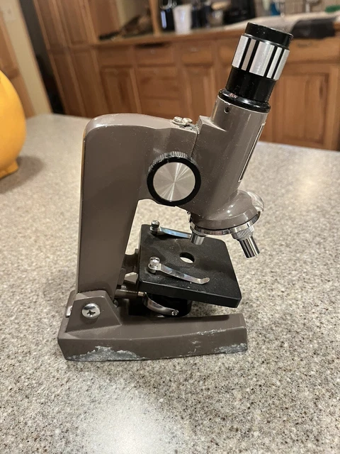 VINTAGE SEARS ZOOM Microscope Model 49-24034 Illumin. 100 to 600 Power ...