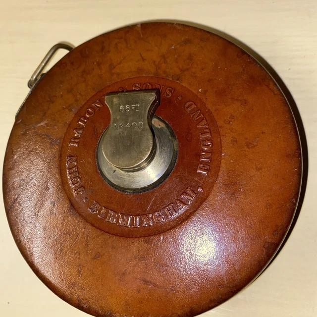 JOHN RABONE & Sons Birmingham Vintage Leather And Brass Tape Measure ...