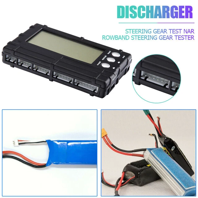 3 IN 1 LCD Balancer Discharger Battery Voltage Meter Tester for 2-6S ...