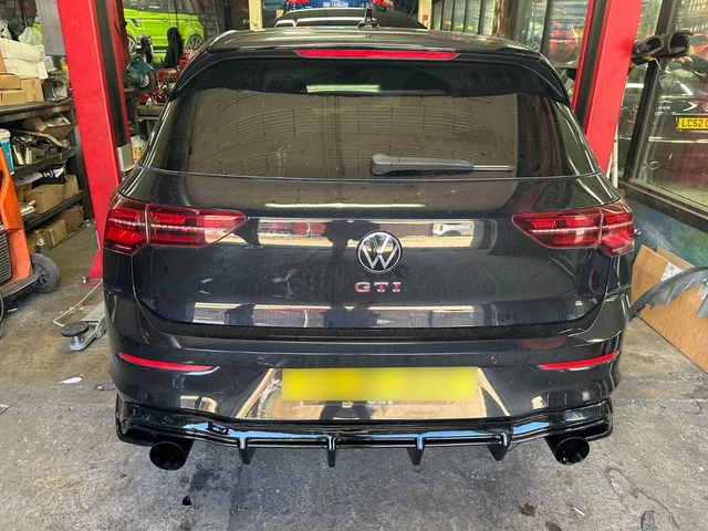 VW GOLF MK8 Custom Built Stainless Back End Dual Exhaust System Gti Gtd ...