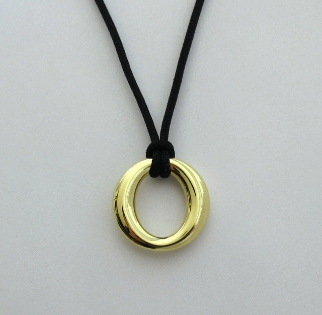 TIFFANY & CO. 18K Gold Elsa Peretti 24mm Wide Sevillana Pendant ...