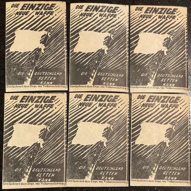 AUTHENTIC ANTI NAZI Propaganda WW2 Dutch Resistance Graphic Stickers ...