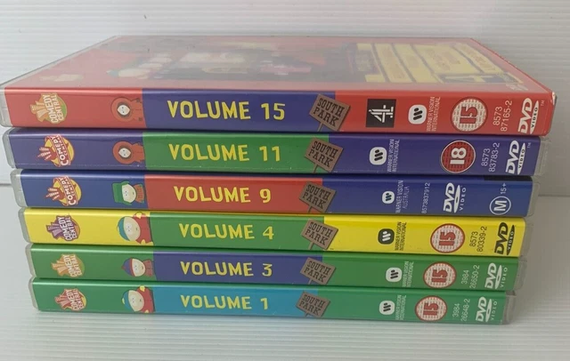 SOUTH PARK VOLUME 1/3/4/9/11/15 6 Discs DVD Region 4 £18.90 - PicClick UK