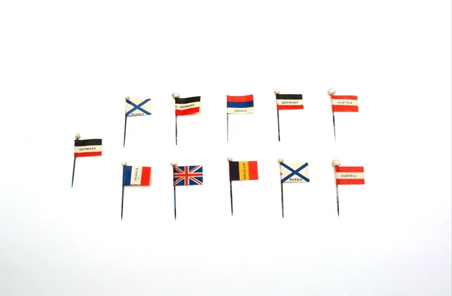 ORIG WW1 BRITISH Army War Map Flag Collection To Follow Armies On ...