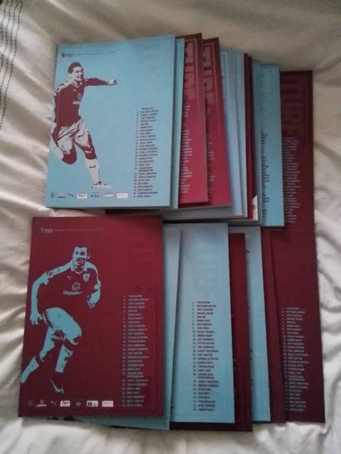 BURNLEY FC HOME programmes season 2016/17, 19 in total, excellent ...