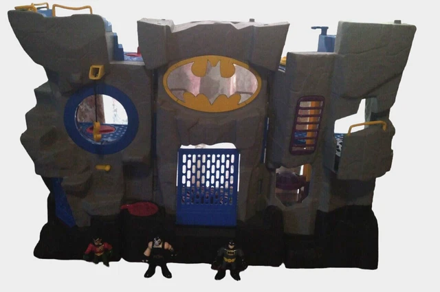 FISHER PRICE IMAGINEXT DC Super Friends Batcave W/Batman Robin Bane ...