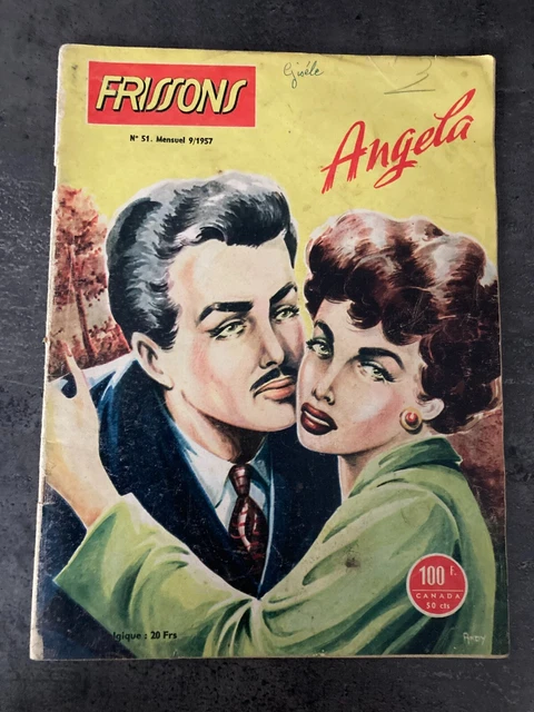 ROMAN PHOTO DESSINÉ FRISSONS N°51 9/1957 ANGELA I97 EUR 3,50 - PicClick FR