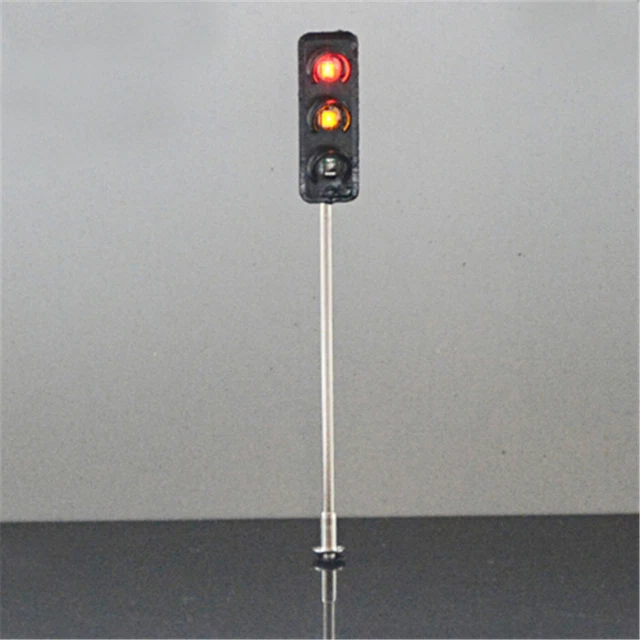 SINGLE SIDE HO/OO Traffic Light Signal LED Model Train Railroad Cross ...