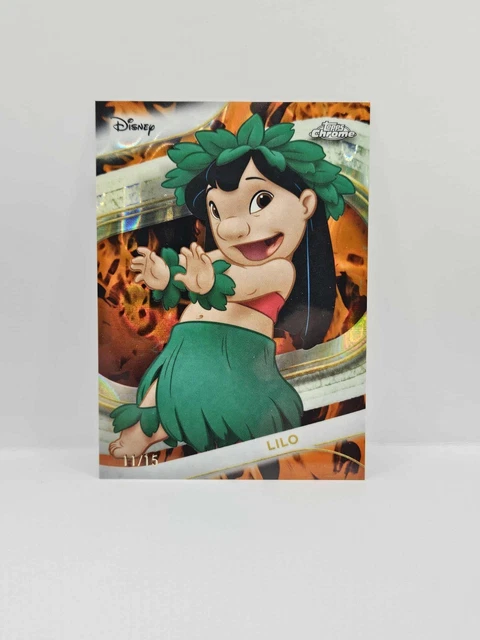 TOPPS DISNEY CHROME 2025 Lilo Toy Story 15th Incinerator Lava Refractor ...
