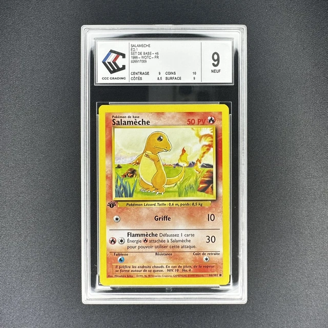 CARTE POKÉMON SALAMÈCHE 46/102 CCC9 Édition 1 Set De Base Wizards Fr ...