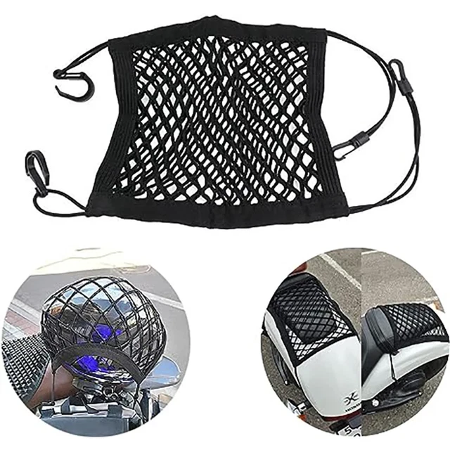 MOTORCYCLE CARGO NET High Elastic 10"X11" Bungee with Hooks Luggage ...