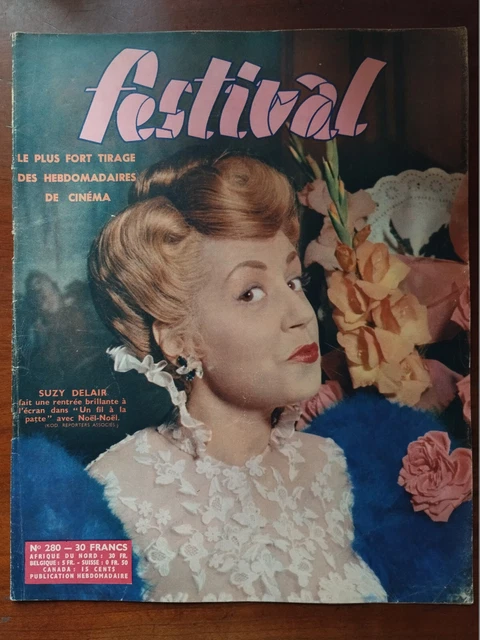 FESTIVAL N°280 DU 10/11/1954; Roman-Photo/ Suzy Delair EUR 4,50 - PicClick FR