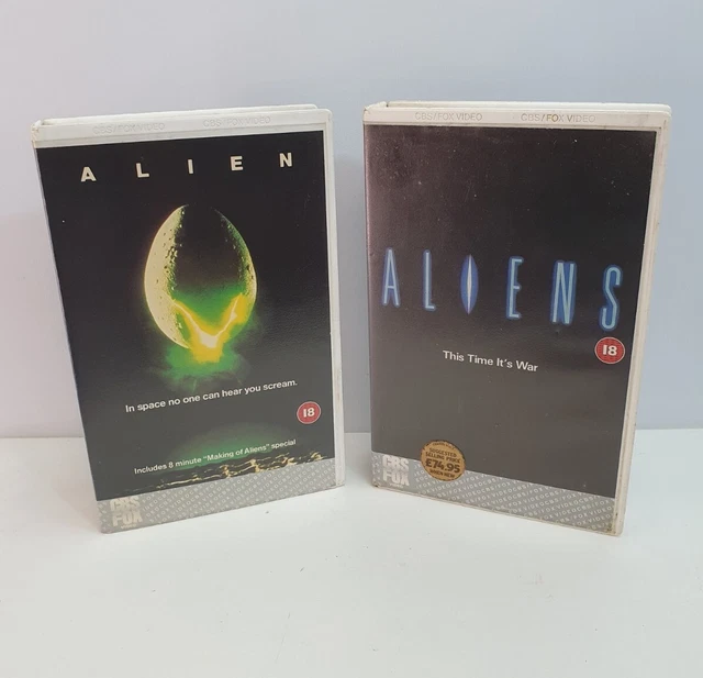 ALIEN / ALIENS VHS Horror Big Box Ex Rental CBS Fox 1986 1987 Video ...