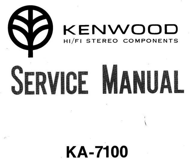 KENWOOD KA-7100, KA-8006 Schematic Diagram Service Circuit Diagram ...