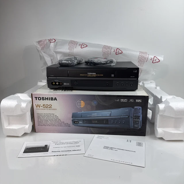 TOSHIBA W-522 VHS VCR VIDEO CASSETTE RECORDER 4 Head Hi-Fi Stereo - New Open Box £222.86 ...