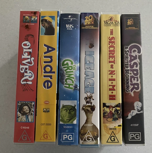 SET OF 6 Childrens VHS Video Tapes Comedy Animation grinch Andre Ice ...