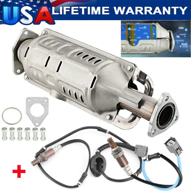 CATALYTIC CONVERTER WITH Up & Downstream O2 Sensor For 03-07 Honda ...