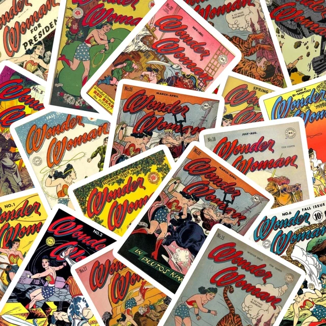 WONDER WOMAN COMIC Book STICKER set 40 Comic Book Sticker Set £11.48 ...