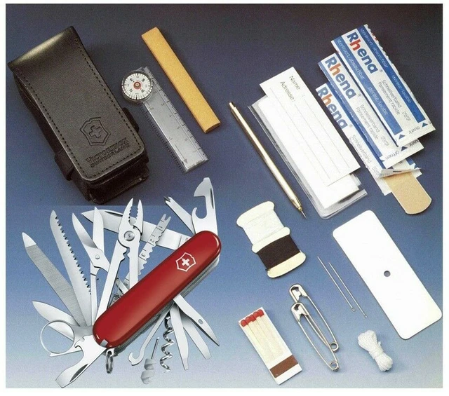 VICTORINOX KIT SOPRAVVIVENZA Sos Set Coltello Svizzero Swisschamp 44 ...