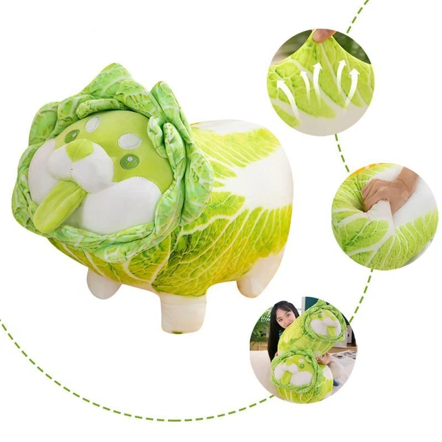 SHIBA CABBAGE INU Dog Cute Vegetable Fairy Anime Plush Toy Stuffed ...