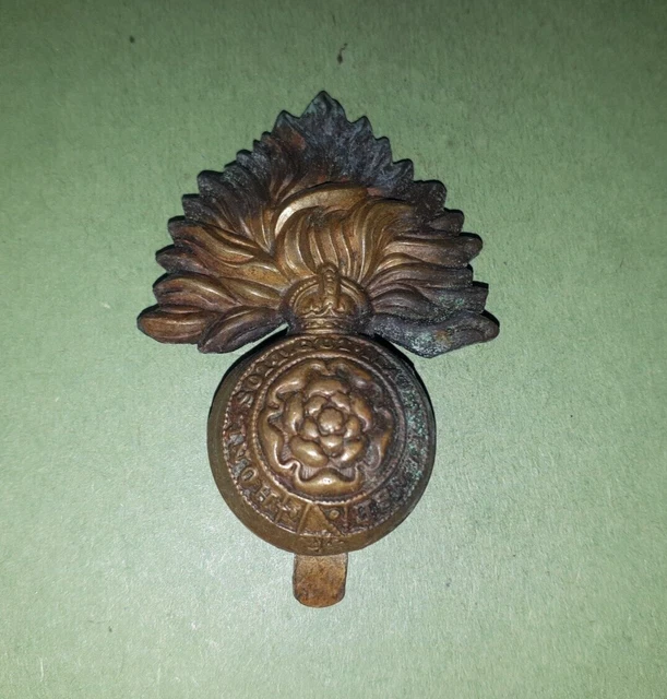 WW1 ROYAL FUSILIERS City Of London Regiment British Army Brass Cap ...