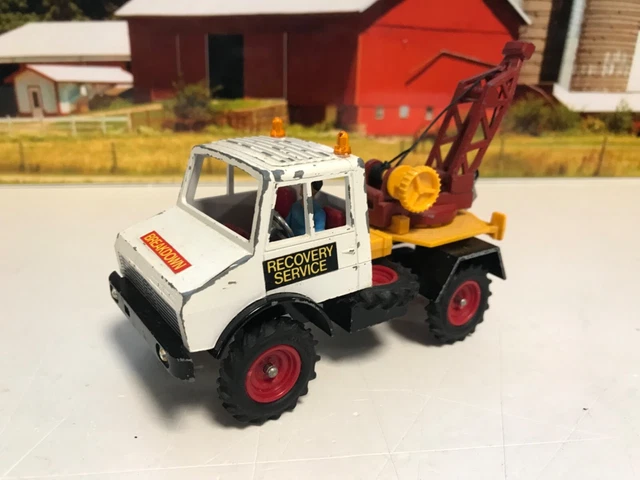 BRITAINS.9581.MERCEDES UNIMOG 4X4 BREAKDOWN.RECOVERY SERVICE. CRANE ...