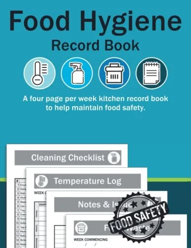 FOOD HYGIENE RECORD Book: Fridge & freezer temperatures, cleaning ...