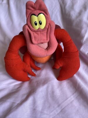 DISNEY PARKS LITTLE Mermaid Sebastian Red Crab Plush 8" Stuffed Animal ...