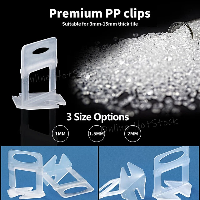 400-2000X TILE LEVELING System Clips Levelling Spacer Tiling Tool Floor ...