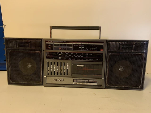 SHARP GF-7700 PORTABLE Boombox Hifi Stereo Tape Cassette Player £40.00 ...