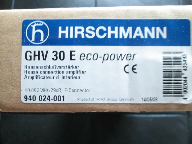 HIRSCHMANN TRIAX GHV 30 E RF Internet Aerial Broadband TV Radio ...