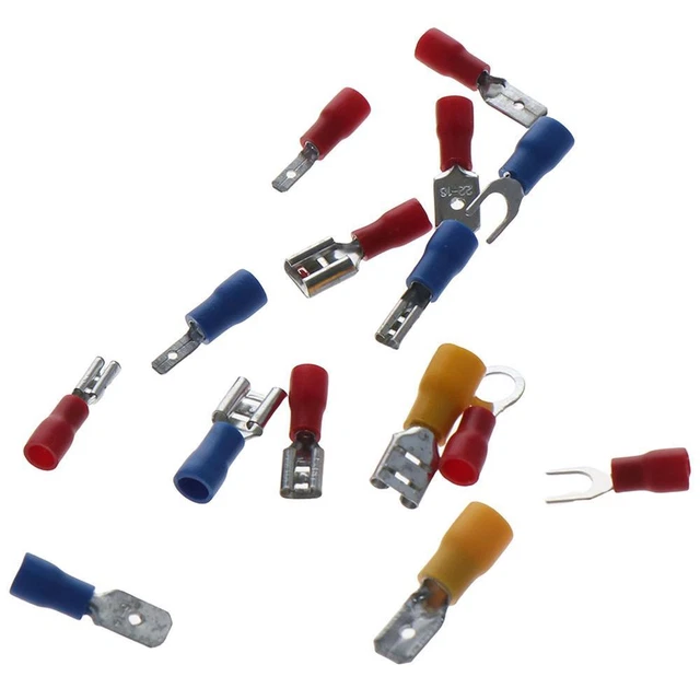 WIRE CONNECTORS SPADE Terminals Electrical Assorted Crimp Butt Ring ...
